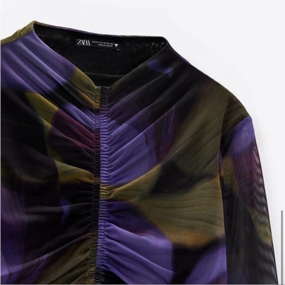 Zara | Dresses | Zara Purple Long Sleeve Mini Dress Small Nwot | Poshmark